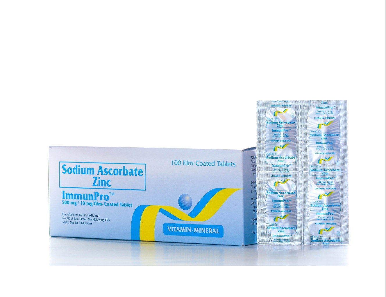 IMMUNPRO Ascorbic Acid / Zinc 500mg / 10mg Film-Coated Tablet 20's ...
